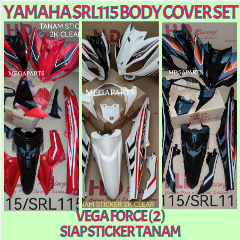 SRL115 YAMAHA BODY COVER SET VEGA FORCE (2) WITH SIAP STICKER TANAM HLD ...