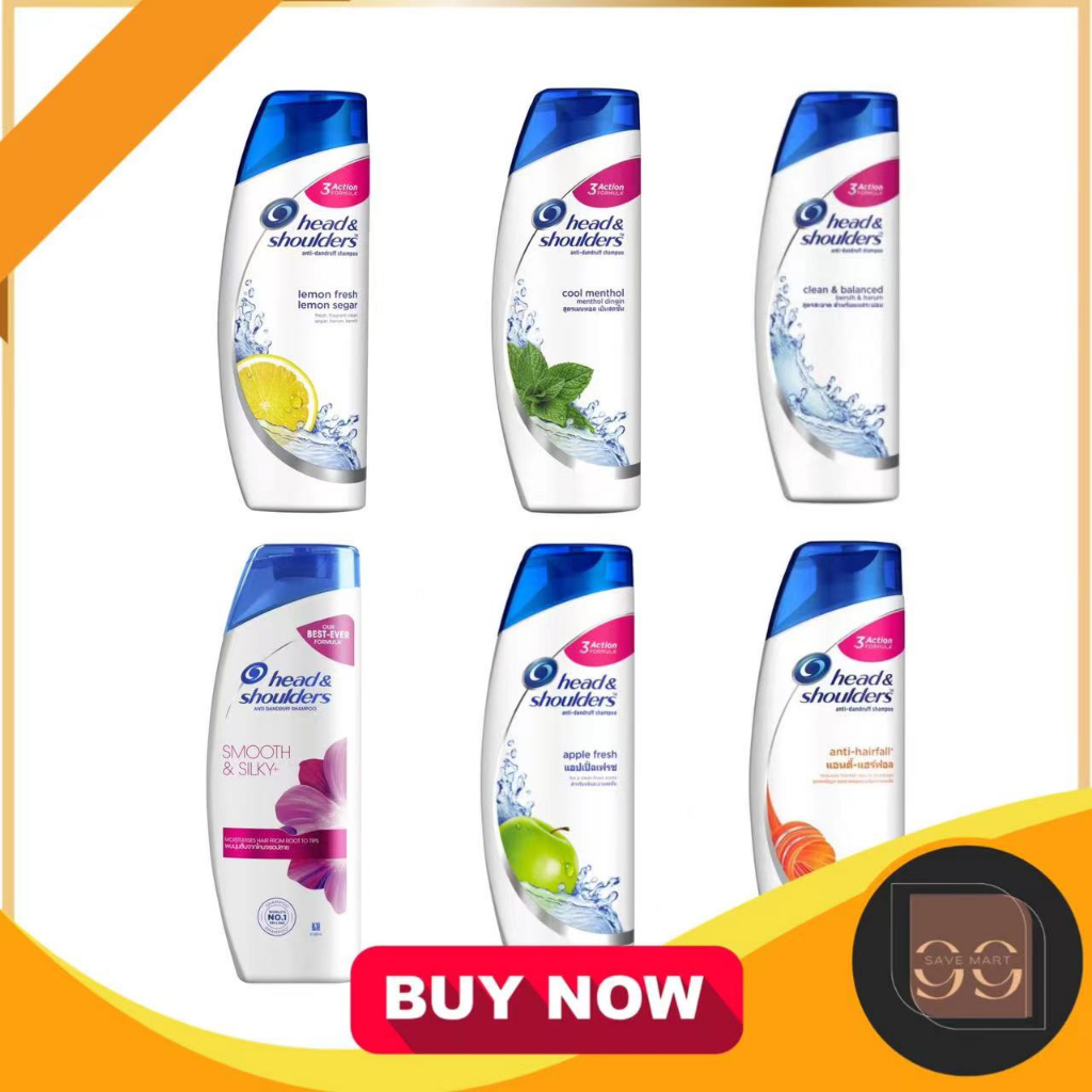 Head And Shoulders Shampoo Anti-Dandruff Hair Syampu/Ultra Cool Menthol ...