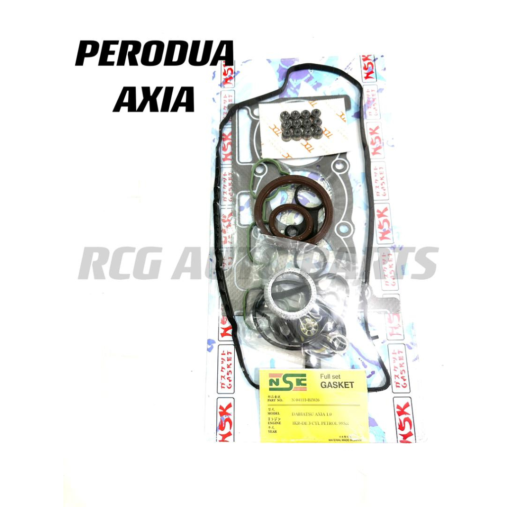 PERODUA AXIA BEZZA 1.0 1KR-DE ENGINE HEAD TOP FULL OVERHAUL GASKET SET ...