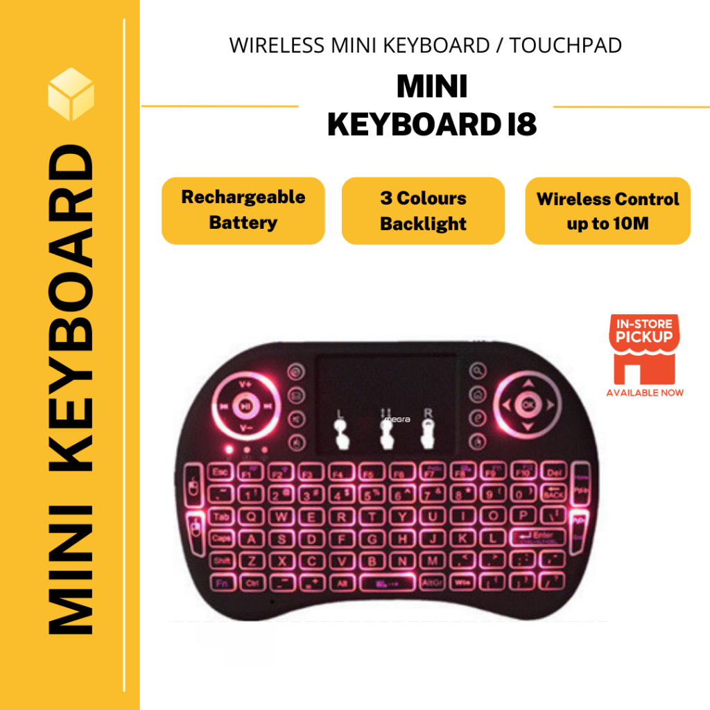MEGRA Wireless Mini Keyboard TV USB Receiver Touchpad Keyboard and ...