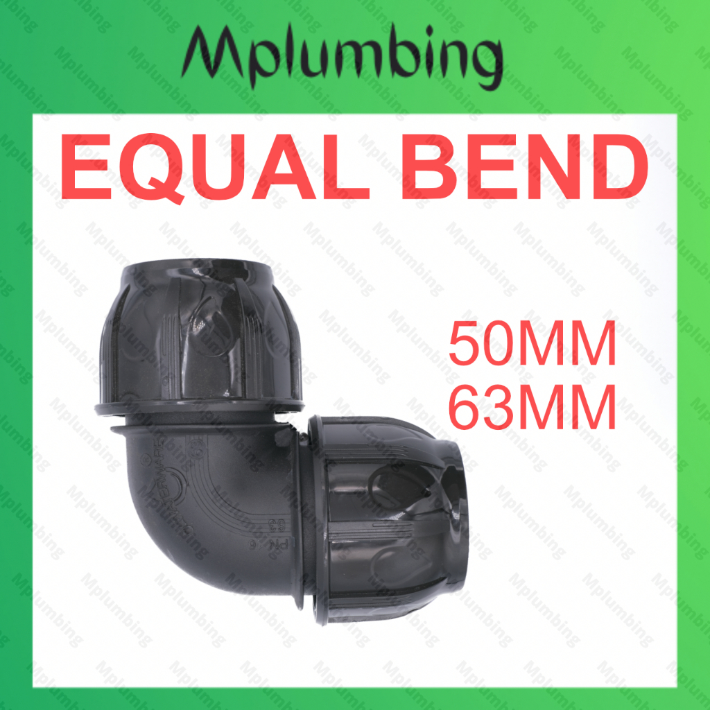 (SIRIM) EQUAL BEND HDPE POLYPIPE ELBOW CONNECTOR PEMYAMBUNG POLI EB ...