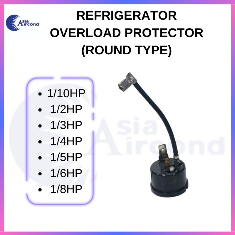 REFRIGERATOR OVERLOAD PROTECTOR 1/2HP , 1/3HP , 1/4HP , 1/5HP , 1/6HP ...