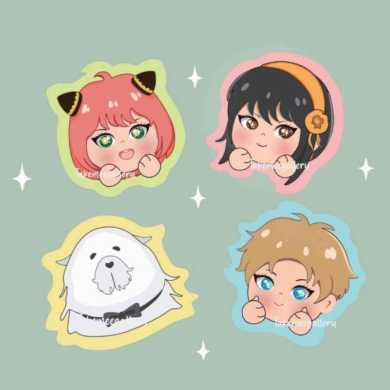 Detective X Family Loid Yor Anya Bond Chibi Cute Anime Sticker | Shopee ...