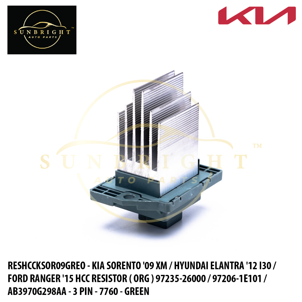 SORENTO '09 XM / ELANTRA '12 I30 / RANGER '15 / SANTA FE '01 RESISTOR ...