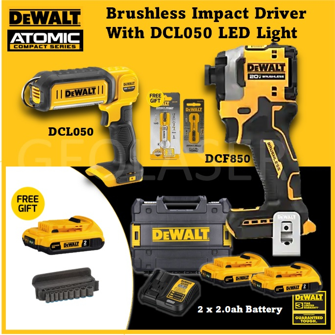 Dewalt 20V Atomic DCF850 High torque 205Nm Cordless Brushless 3-Speed ...