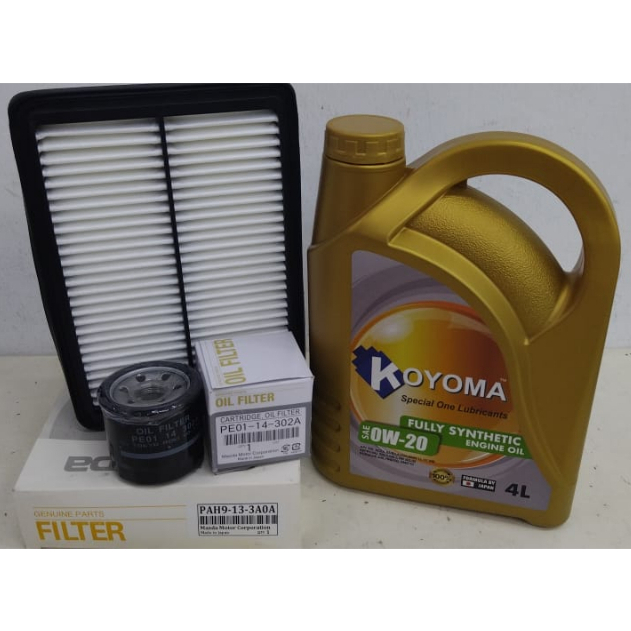 MAZDA CX30 OIL FILTER + AIR FILTER + KOYOMA 0W20 FULLY SYNTHETIC ENGINE ...