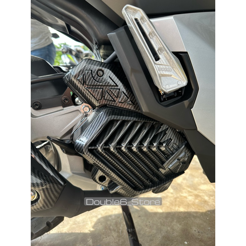 PARTS CARBON ADV160 EXHAUST COVER RADIATOR CARBON AIR FILTER COVER HUGGER CARBON MUFFLER END CAP ...