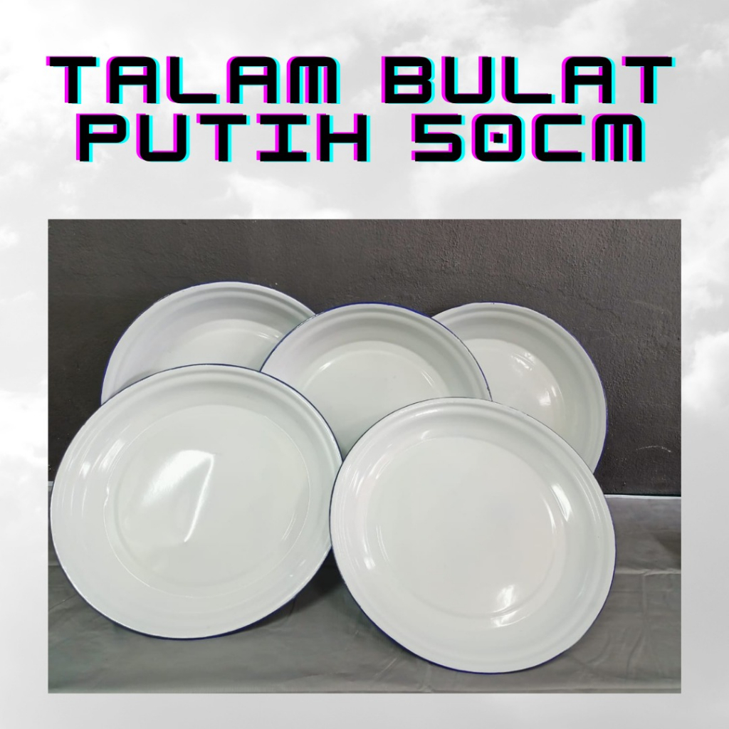 TALAM BULAT 50CM / TALAM PELBAGAI GUNA / WARNA PUTIH | Shopee Malaysia