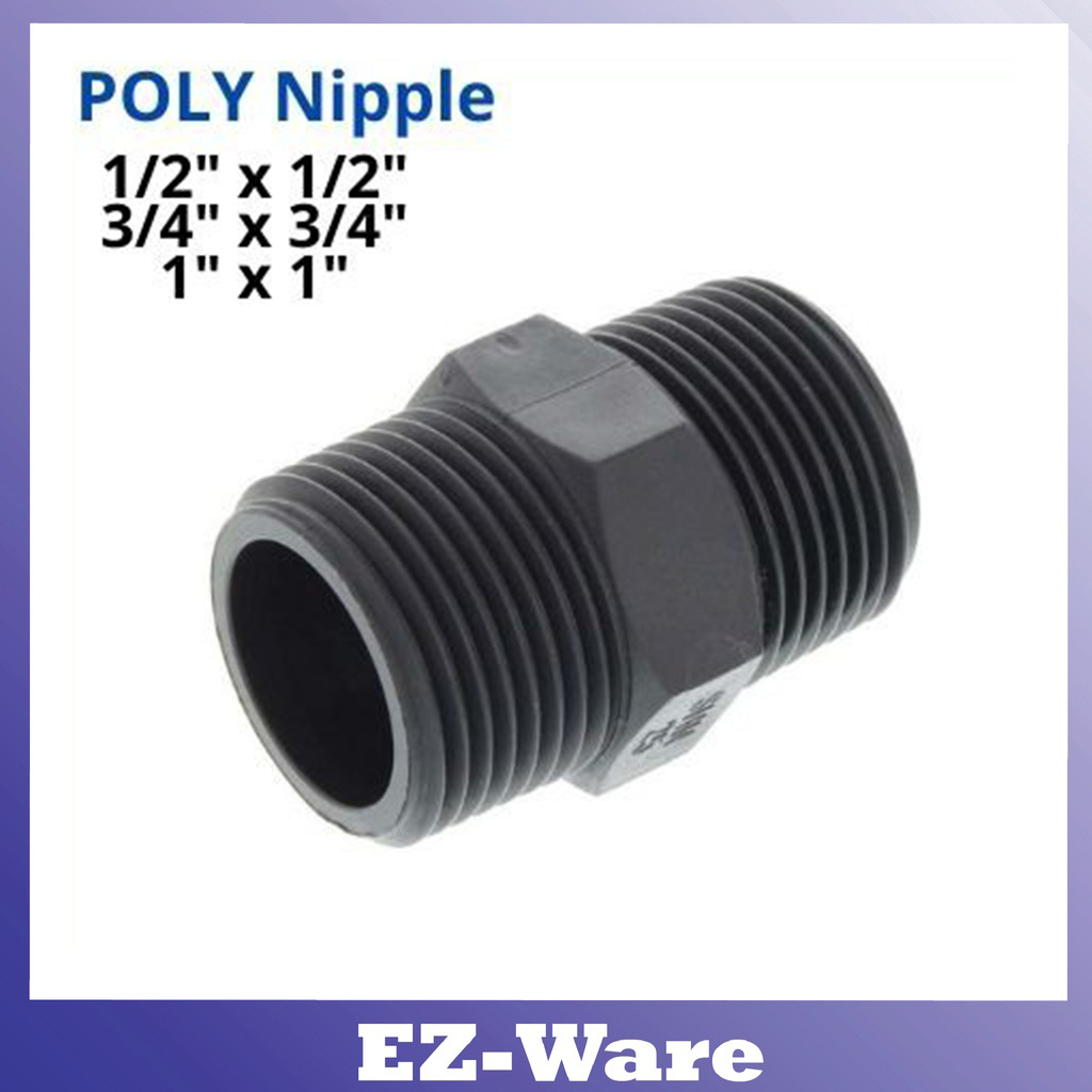 Poly Nipple [1/2", 3/4" & 1"] 15mm 20mm 25mm | Shopee Malaysia