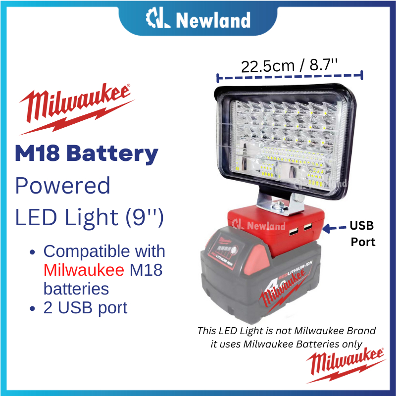 Milwaukee LED Light / Work Light / Portable Flashlight for Milwaukee ...
