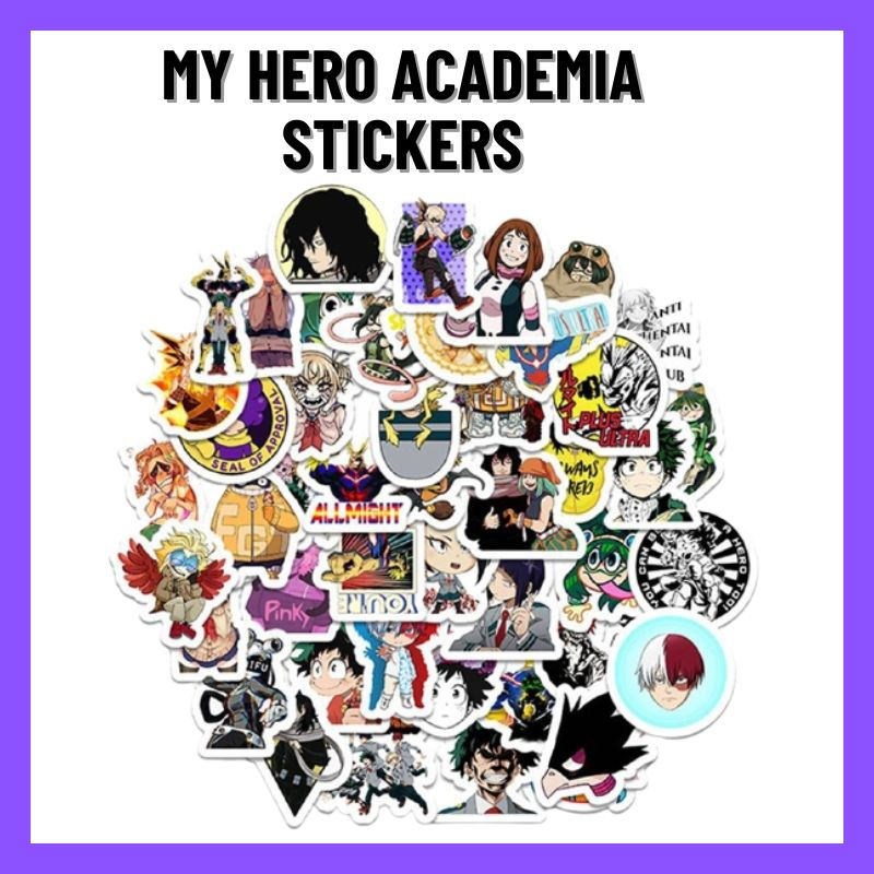My Hero Academia Stickers Anime Boku No Hero 50 Keping Waterproof ...