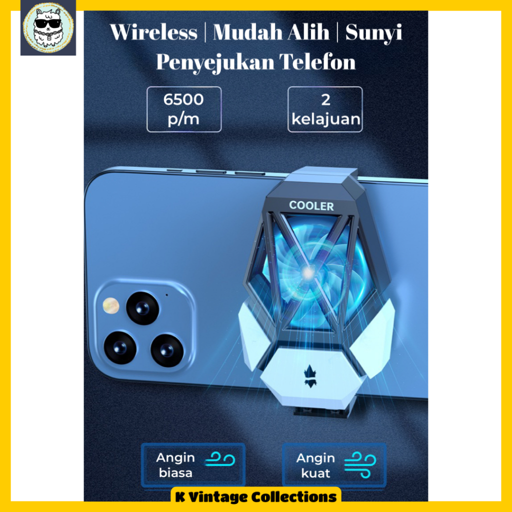 DY08/DY09 Wireless Phone Cooler Gaming Phone Fan Cooler Mobile Fan Gaming Phone Radiator ...