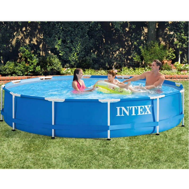 INTEX 28210 Metal Frame Round Pool Swimming Pool Steel Bracket Water ...