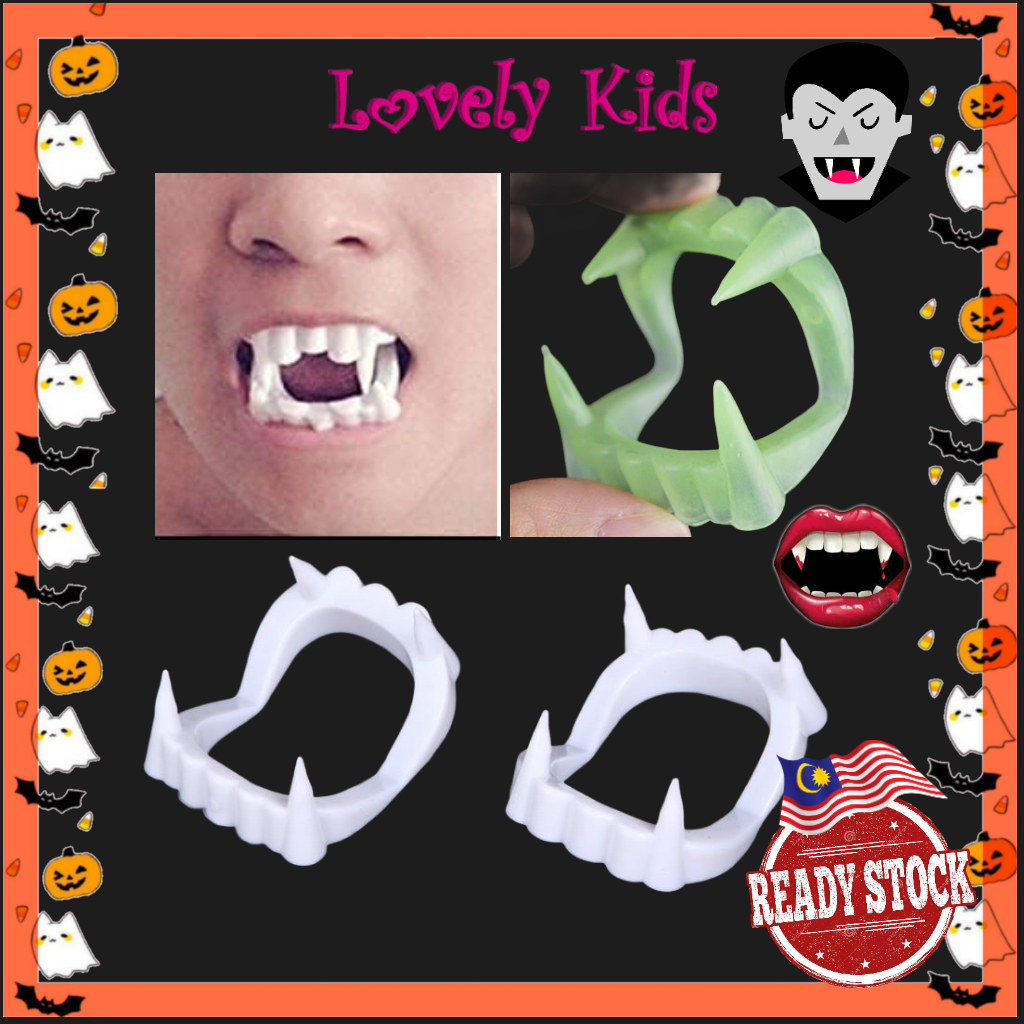 👻🎃[READY STOCK] Halloween Vampire Dracula Teeth Monster Werewolf Zombie ...