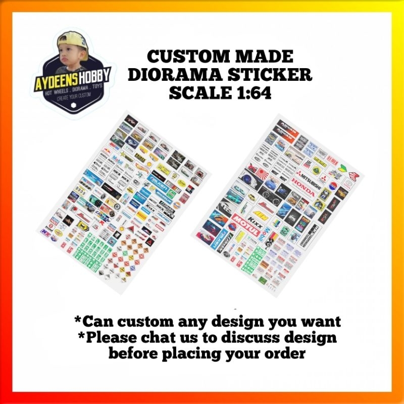 CUSTOM MADE DIORAMA STICKER SCALE 1/64 DIECAST GARAGE | Shopee Malaysia