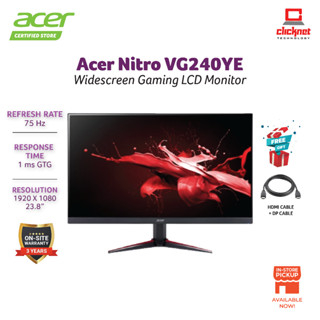 Acer Nitro VG240Y 16:9 FreeSync IPS 24" Gaming Monitor (LED VGA, HDMI ...