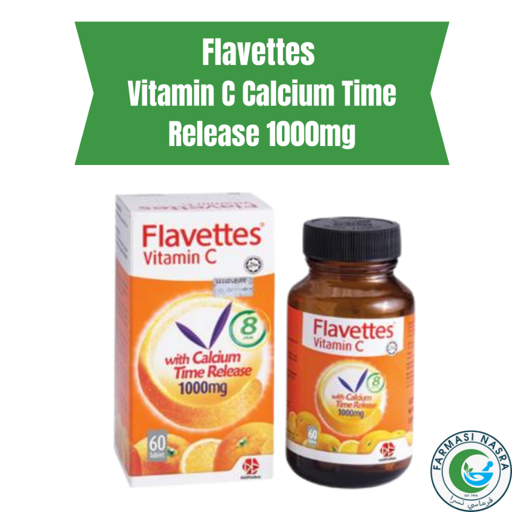 Flavettes Vitamin C 1000mg with Calcium Time Release 30's EXP:{01/2025 ...