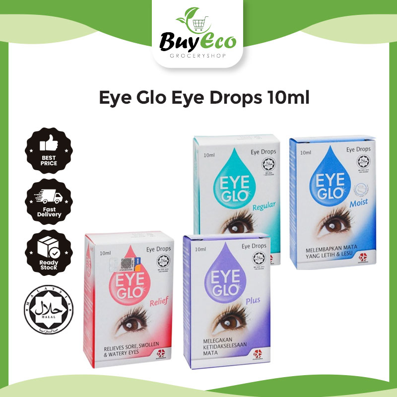 Eye Glo Eye Drops REGULAR / MOIST / PLUS / RELIEF 10ML | Shopee Malaysia