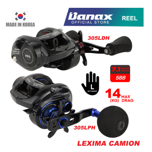 Banax KOREA Lexima Camion 305 Left Power/Double Handle Baitcasting ...
