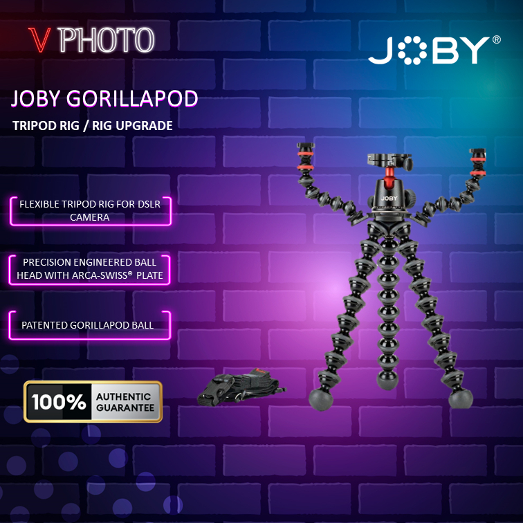 JOBY GORILLAPOD TRIPOD RIG / RIG UPGRADE (BLACK/CHARCOAL) | Shopee Malaysia