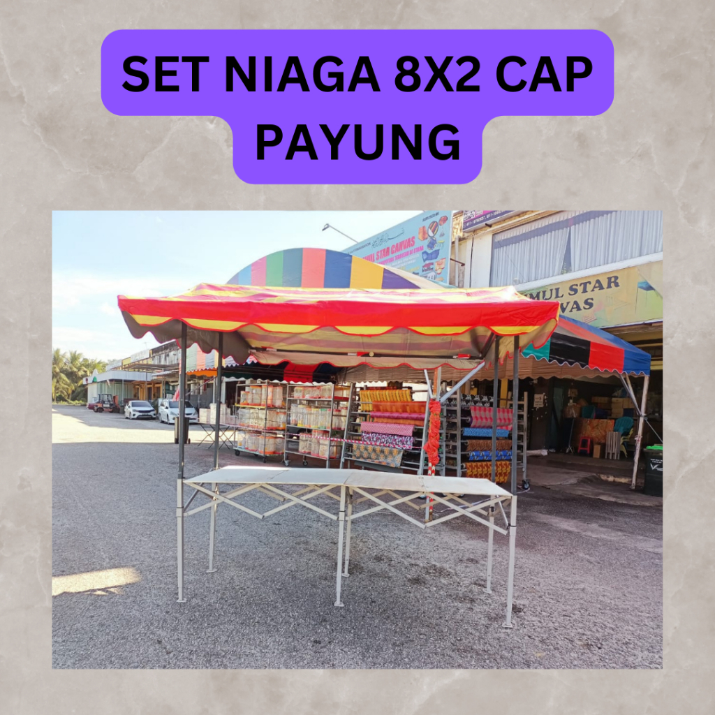 SET NIAGA SAIZ 8X2 KAKI CAP PAYUNG | Shopee Malaysia