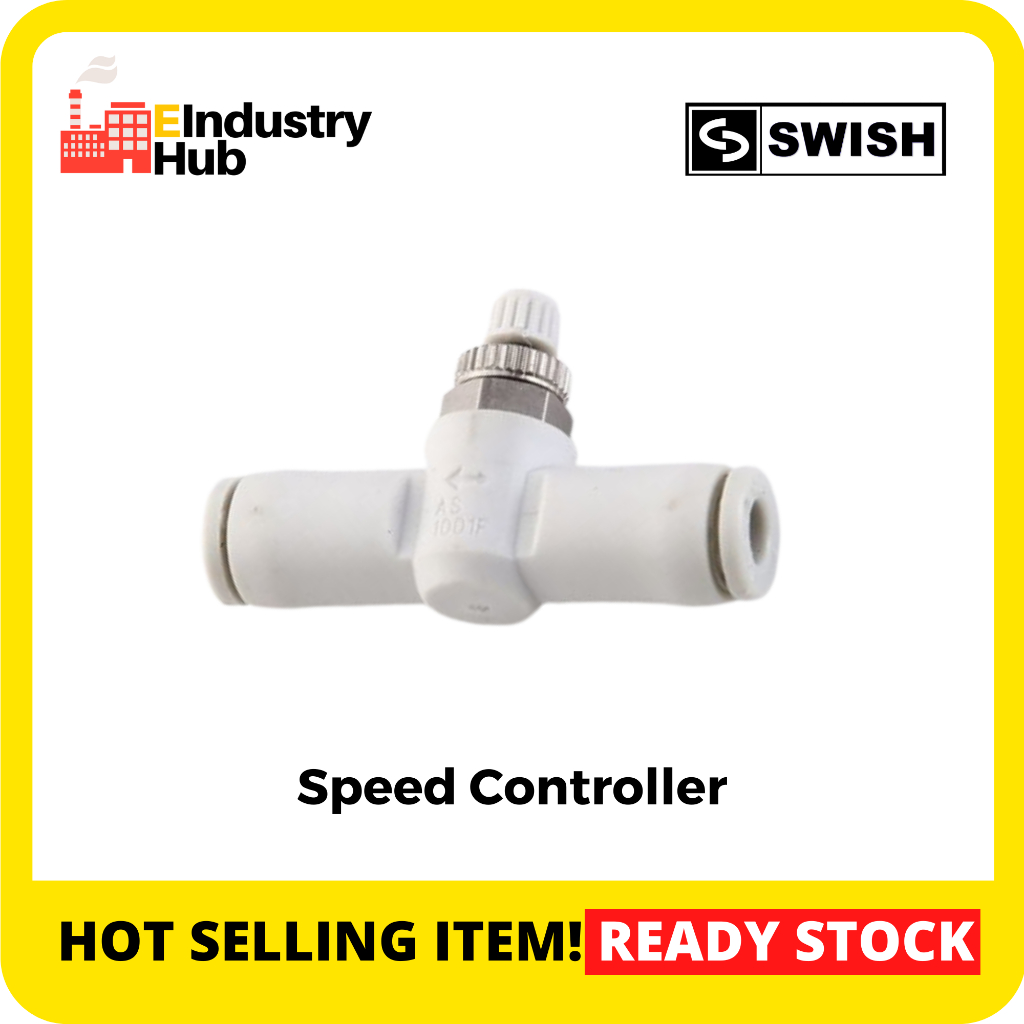 Miniature Inline Speed Controller Pneumatic Air One Touch Quick Fitting ...