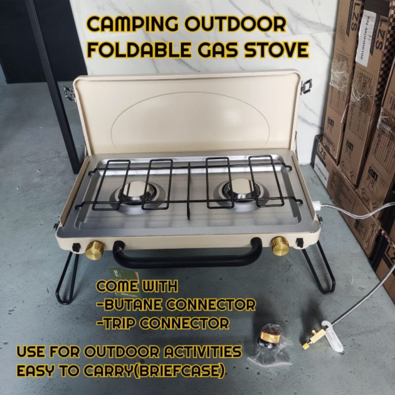Camping Outdoor Gas Stove Briefcase Foldable Stove | Shopee Malaysia
