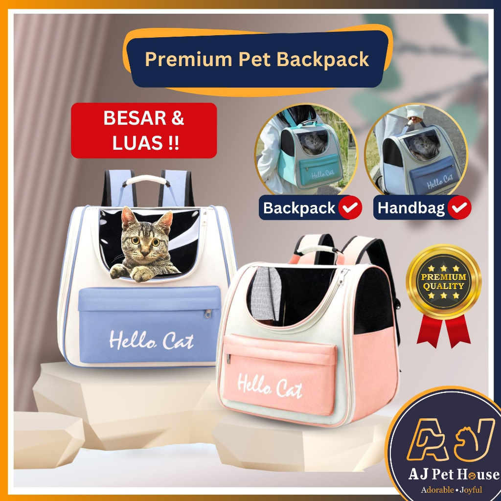 AJPET Premium Large Cat Carrier Bag Cat Bag Pet Travel Bag Pet Carrier ...