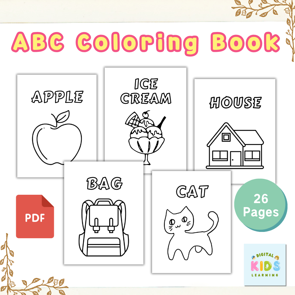 [PDF] Printable ABC alphabet coloring book for baby kids ABC Book Early ...