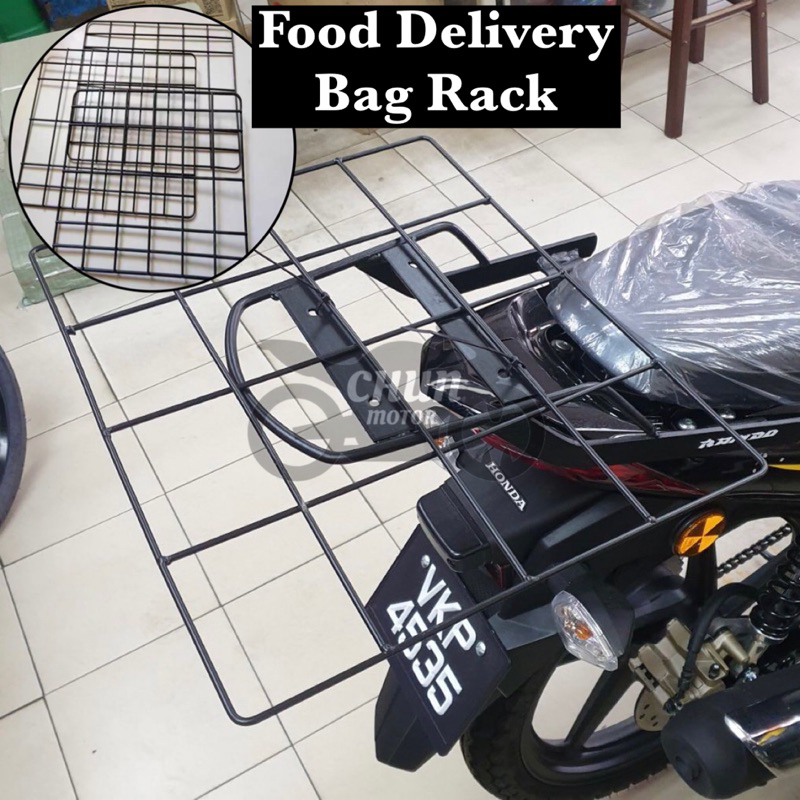 Food delivery Bag Motorcycle Bag Rack / Iron Carrier Rack / Tapak Bag ...