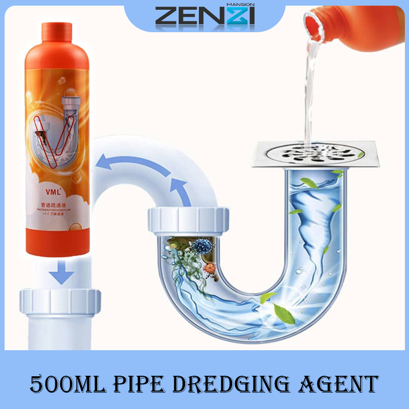New 500ml Pipe Dredging Agent Household Plumbing Deodorizer Toilet ...