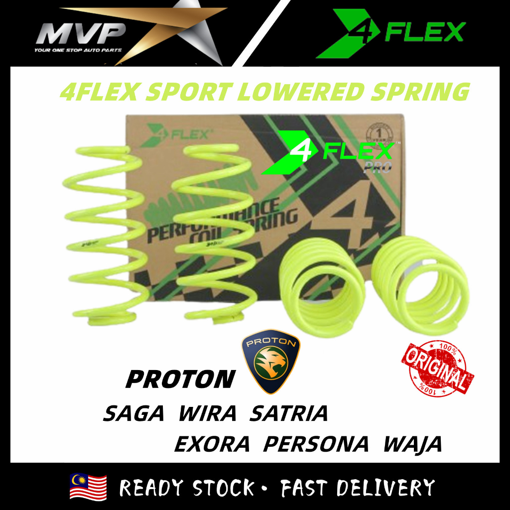 4Flex Sport Spring Lowered Original Proton Saga Iswara Waja Satria ...