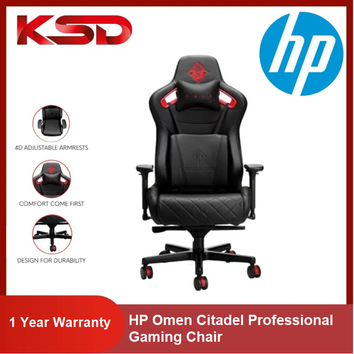 HP Omen Citadel Professional Gaming Chair - Black/Red (6KY97AA ...