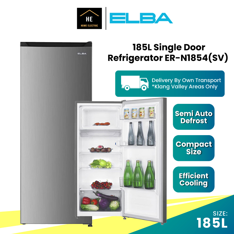 Elba 185L Single Door Refrigerator ER-N1854(SV) - Semi Auto Defrost ...