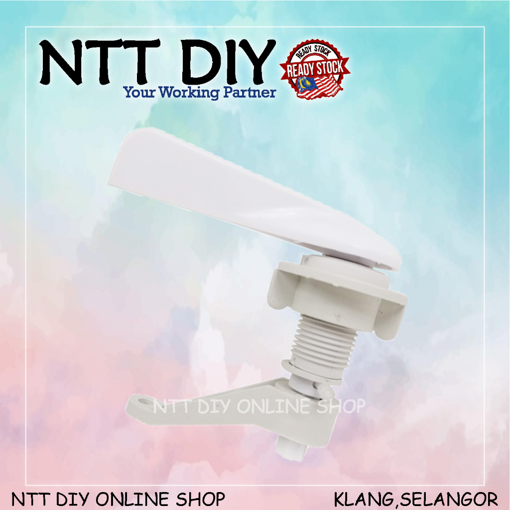 NTT DIY Toilet Flush Lever Handle Plastic PVC Handle Low Level Cistern ...