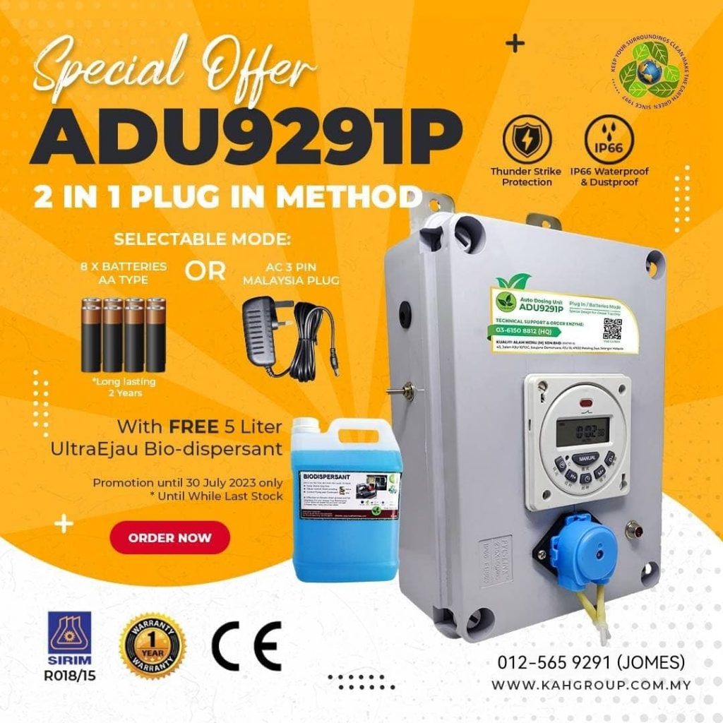 [Ready Stock] Grease Trap Ultra Ejau Auto Dosing Pump (ADU)9291P/Auto ...