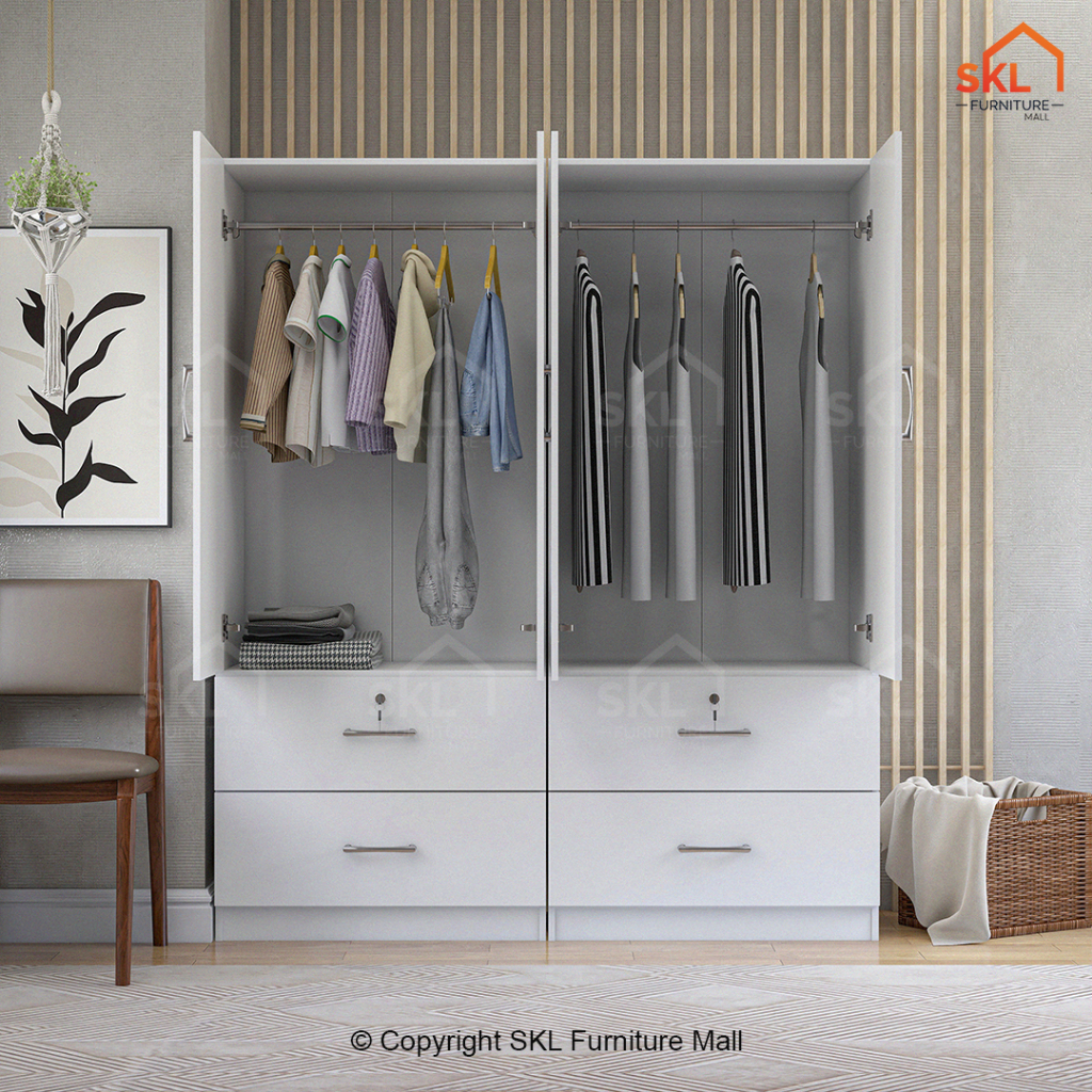 ARCIO 6X6FT (3+2) DOORS WARDROBE WITH SHELF / almari baju /kabinet baju ...