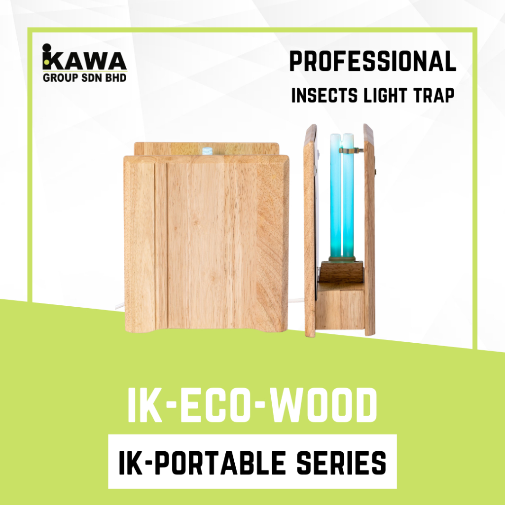 IKAWA PRO IK-ECO-WOOD Sticky UV Light Trap/Fly Killer/Flying Insect ...