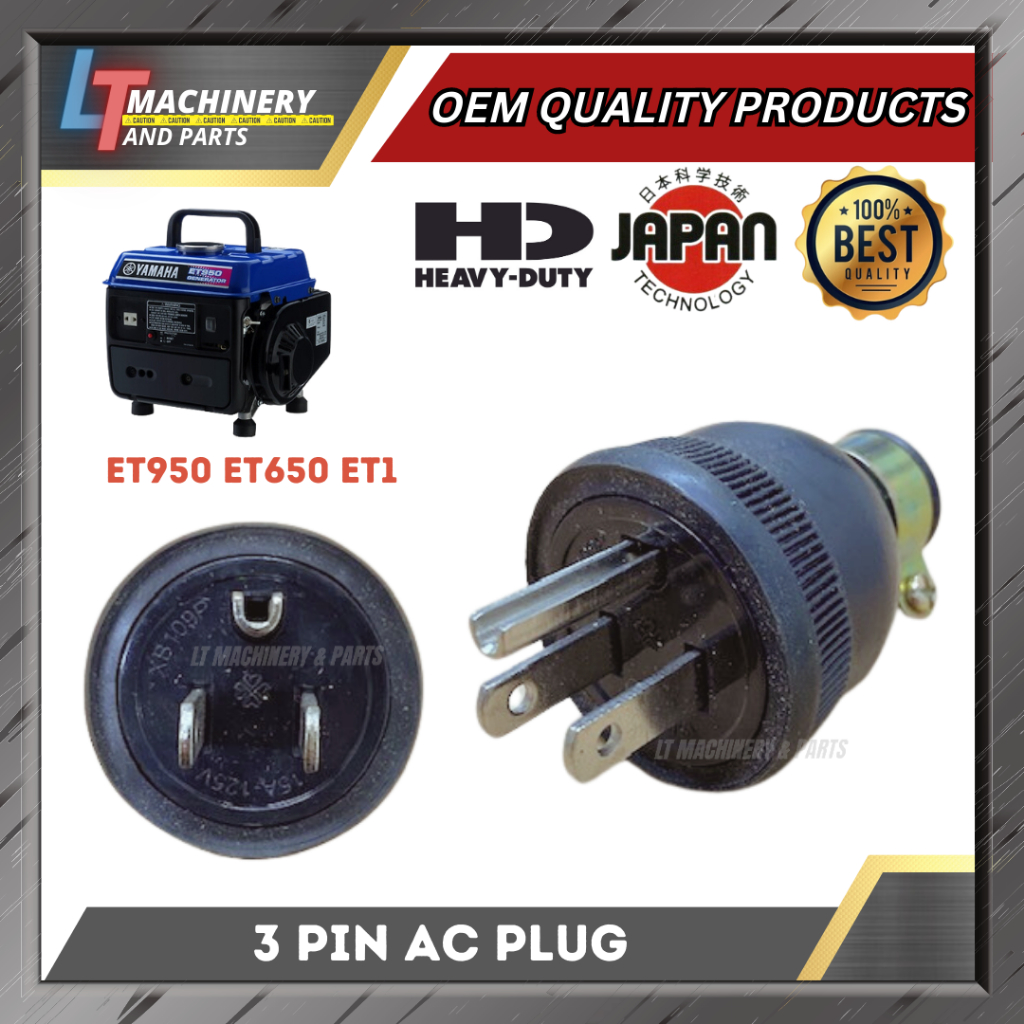 Yamaha ET950 ET650 ET600 ET1 Generator 3 Pin Plug | Shopee Malaysia