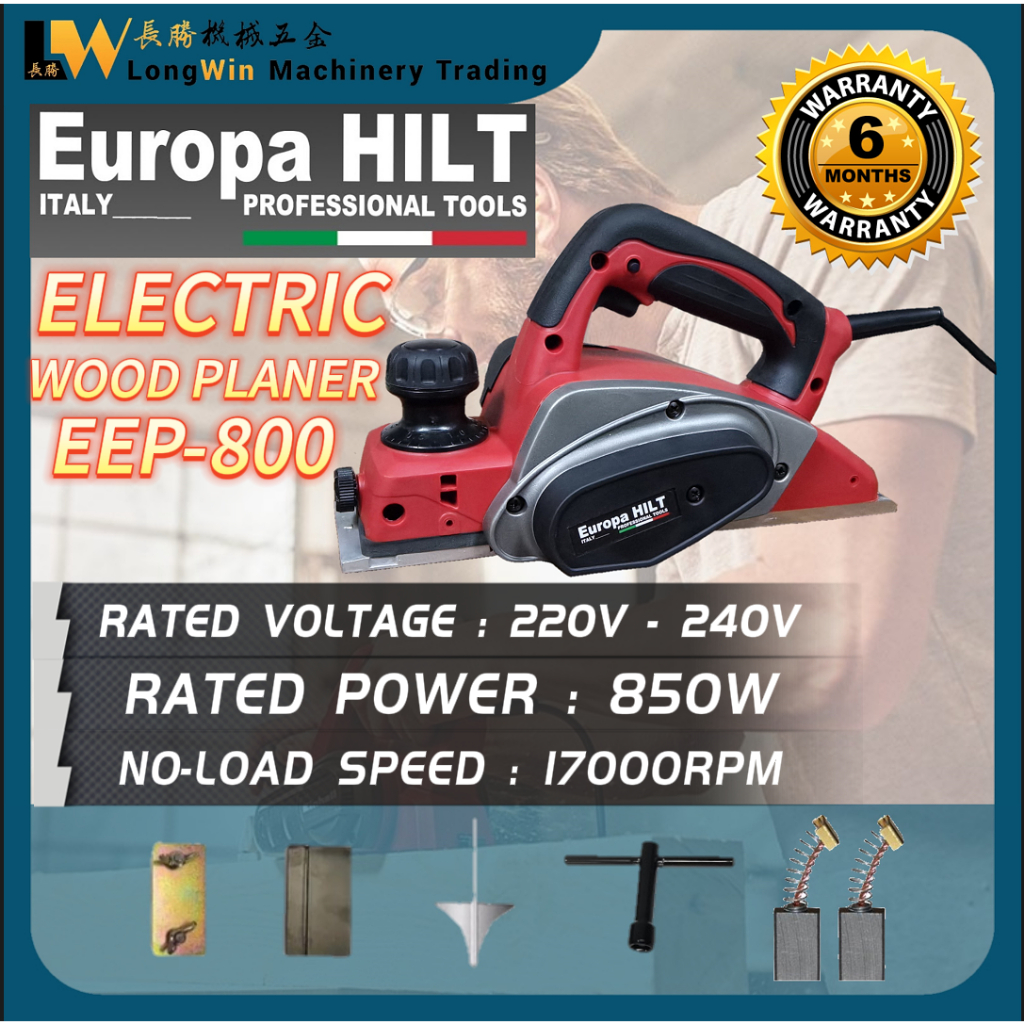 Europa HILT EEP-800 Electric Wood Planer 850W Mesin Ketam Kayu Elektrik ...