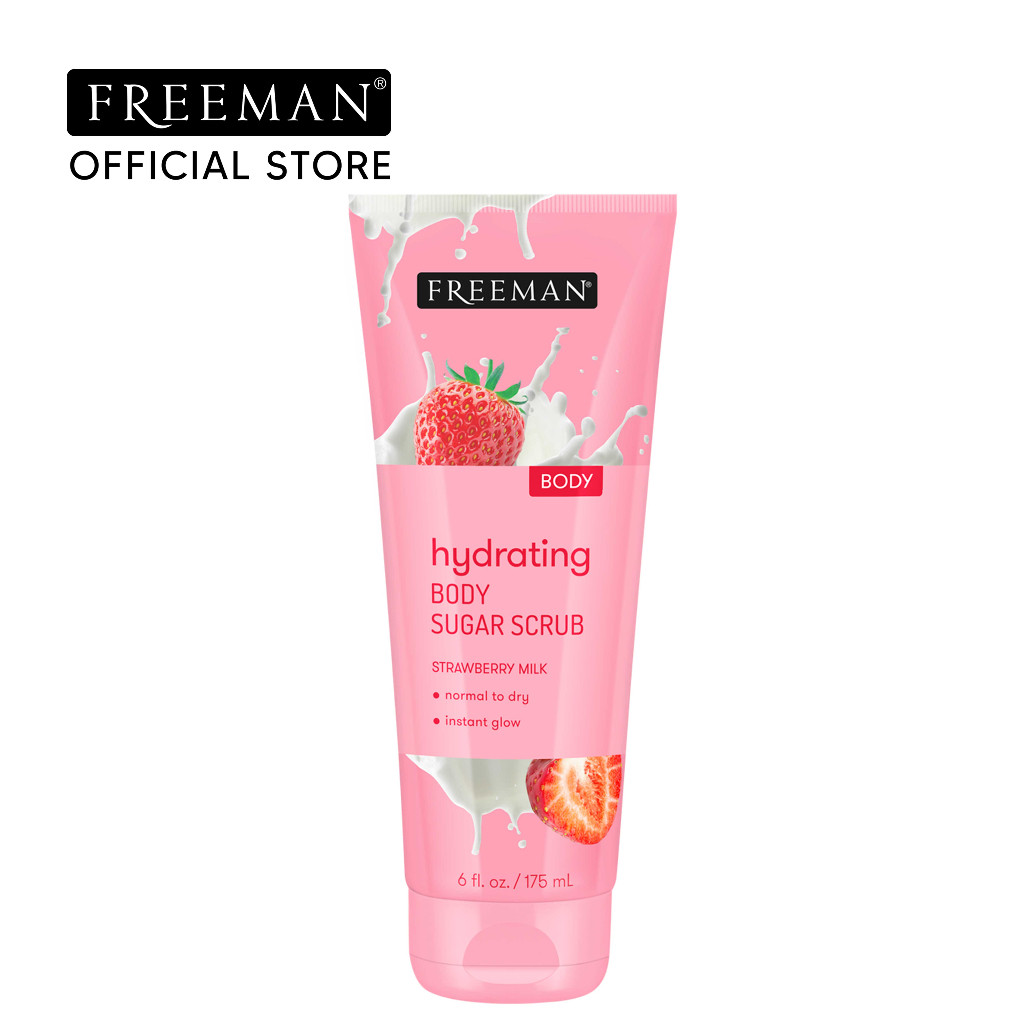 Freeman Beauty Hydrating Strawberry Milk Body Sugar Scrub 175ml ...