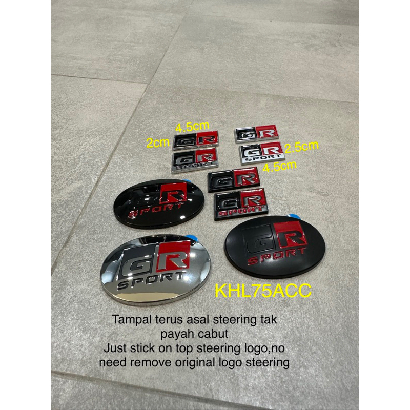 GR sport emblem steering logo center &wheel emblem GR | Shopee Malaysia