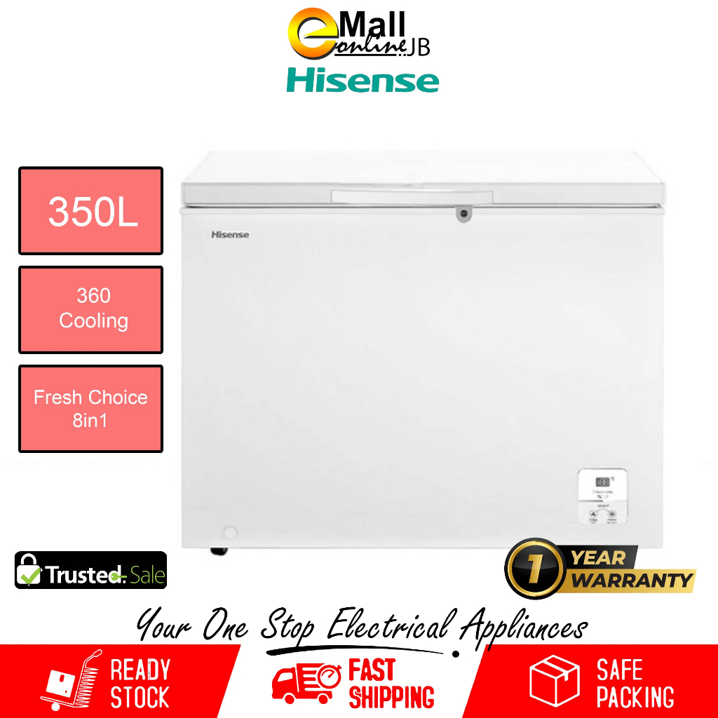 Hisense Chest Freezer 350L Big Capacity 360-Cooling Freezer FC428D4BWYS ...