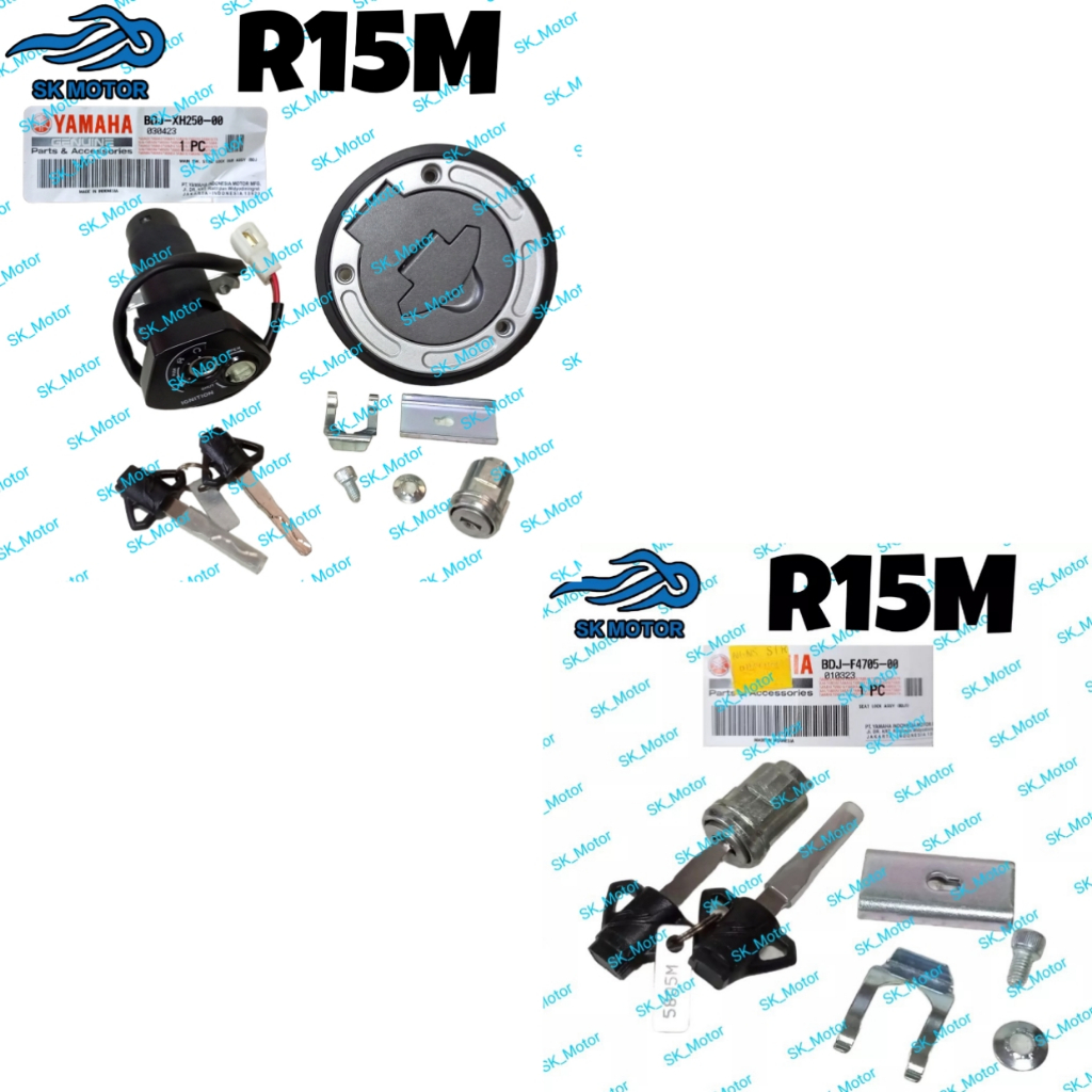 Yamaha YZF-R15M R15 M Original Main Switch Lock Kunci Seat Kusyen Suiz ...