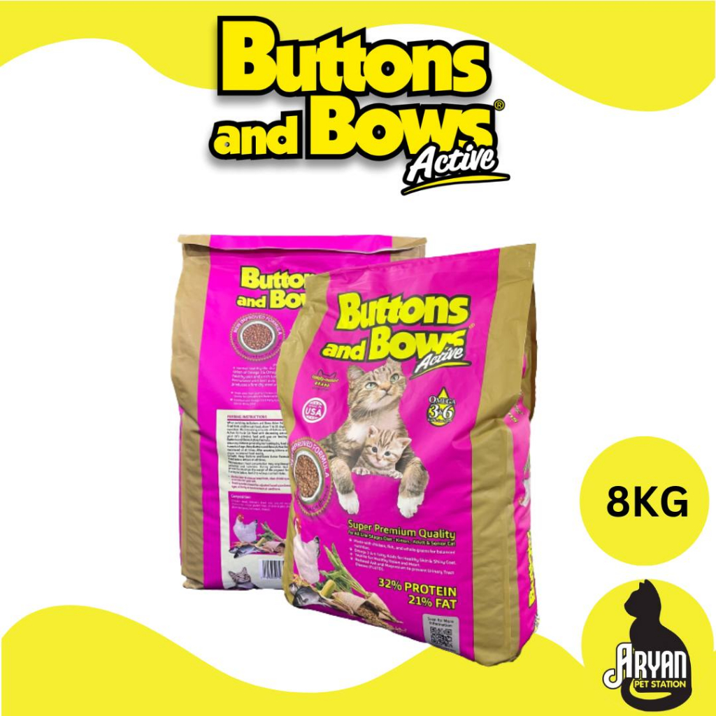(8kg/18kg) Buttons N Bows Makanan Kucing | Shopee Malaysia