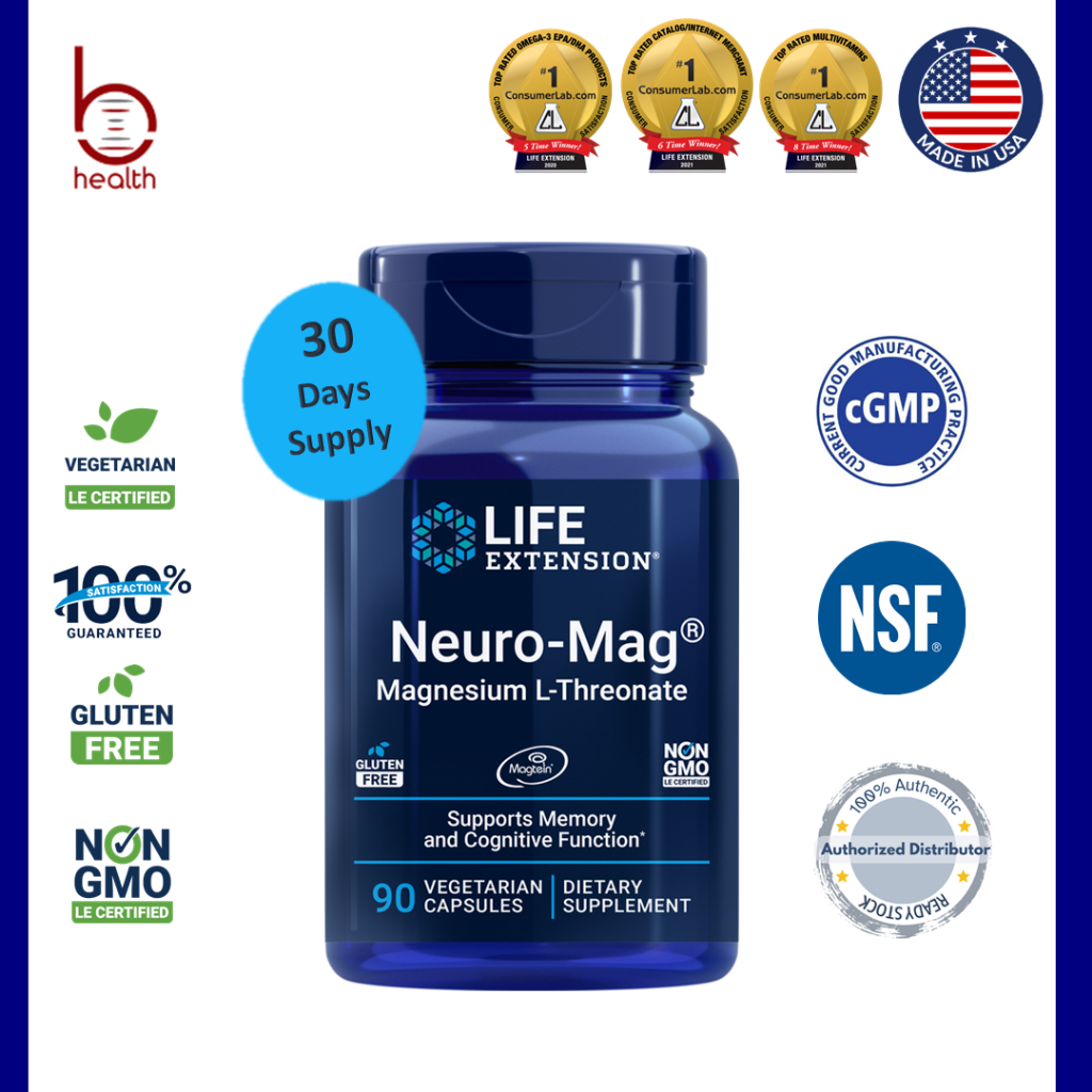 [Life Extension] Neuro-Mag Magnesium L-Threonate, EXP: 09/26, 90 ...