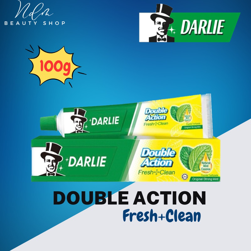 Darlie Double Action Fresh + Clean Toothpaste 250g / 100g Mint | Shopee ...