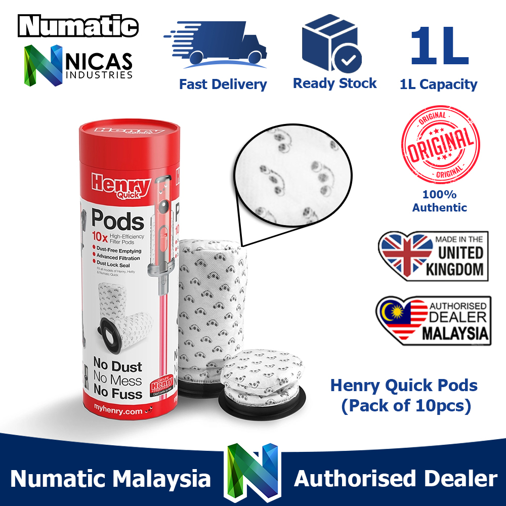 Genuine Numatic Henry Quick Pods (10PCS) | HEPA BAG | Vacuum Stick ...