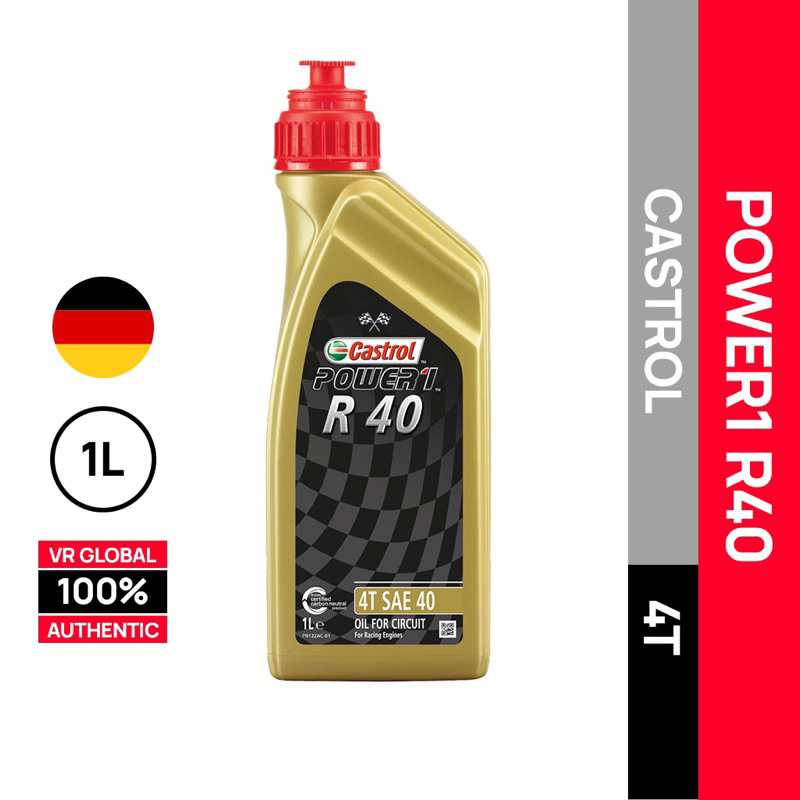 CASTROL POWER 1 R40 4T 4T SAE 40 OIL FOR CIRCUIT RACING ENGINE OIL ...