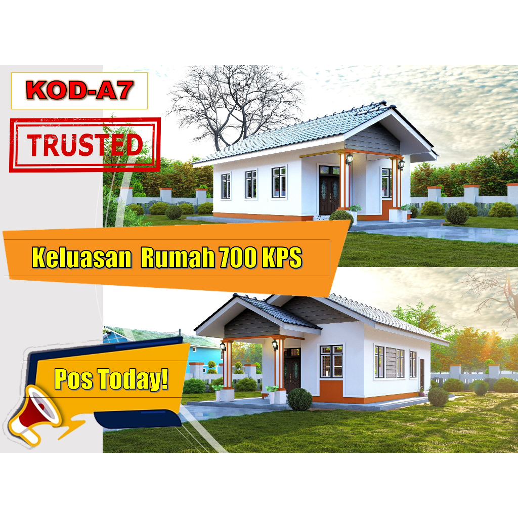 PELAN RUMAH MINI TERKINI -KOD-A7 ( 700 KPS-20' X 38') 3 BED AND 1 BETH ...